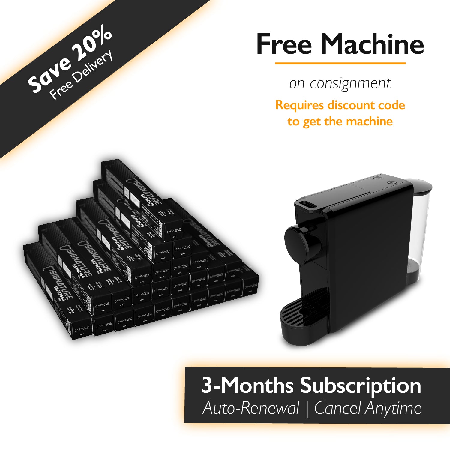 Bundle of 25 Tubes (250 Capsules) 3.20$/Tube – Signature Espresso